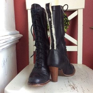 Shoes | Vintage Ugg Leather Up Boot | Poshmark